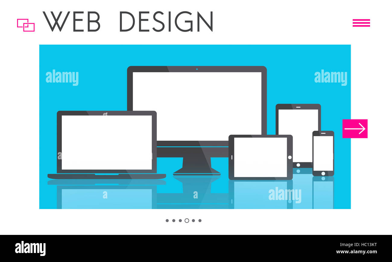 Web Design Layout Content Devices Graphic Concept Stock Photo - Alamy