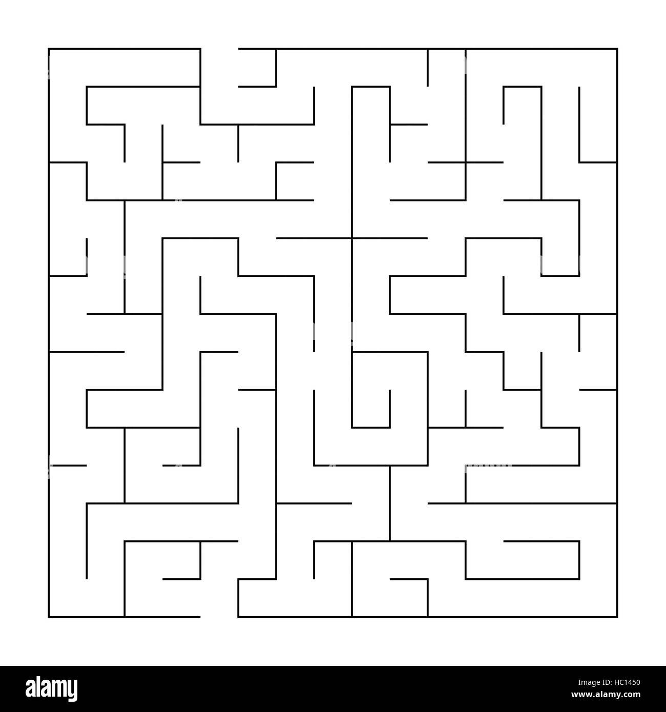 simple square labyrinth isolated on white background Stock Vector Image ...