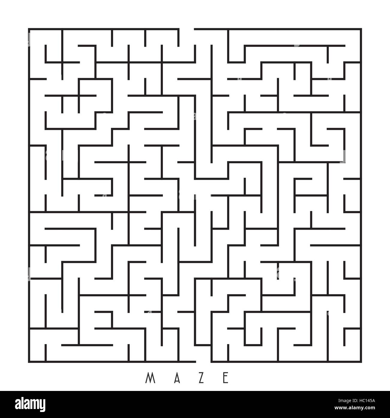 simple square labyrinth isolated on white background Stock Vector Image ...