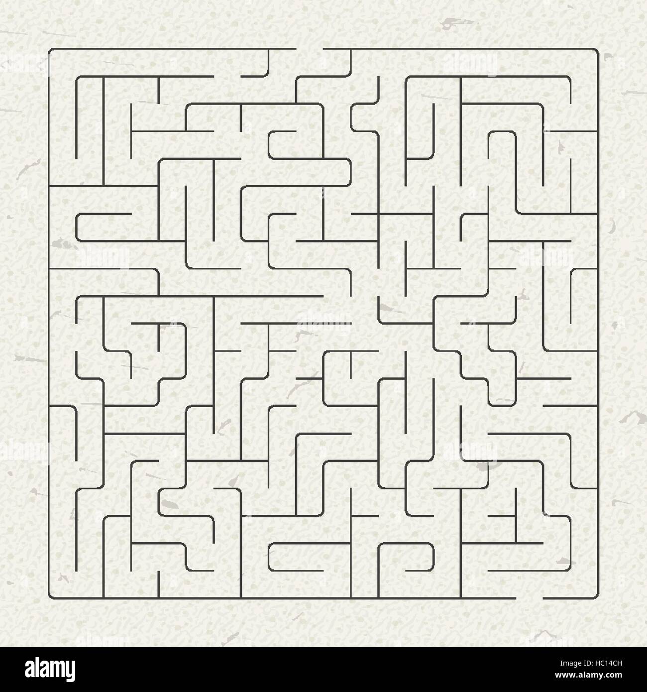 simple square labyrinth isolated on beige background Stock Vector Image ...