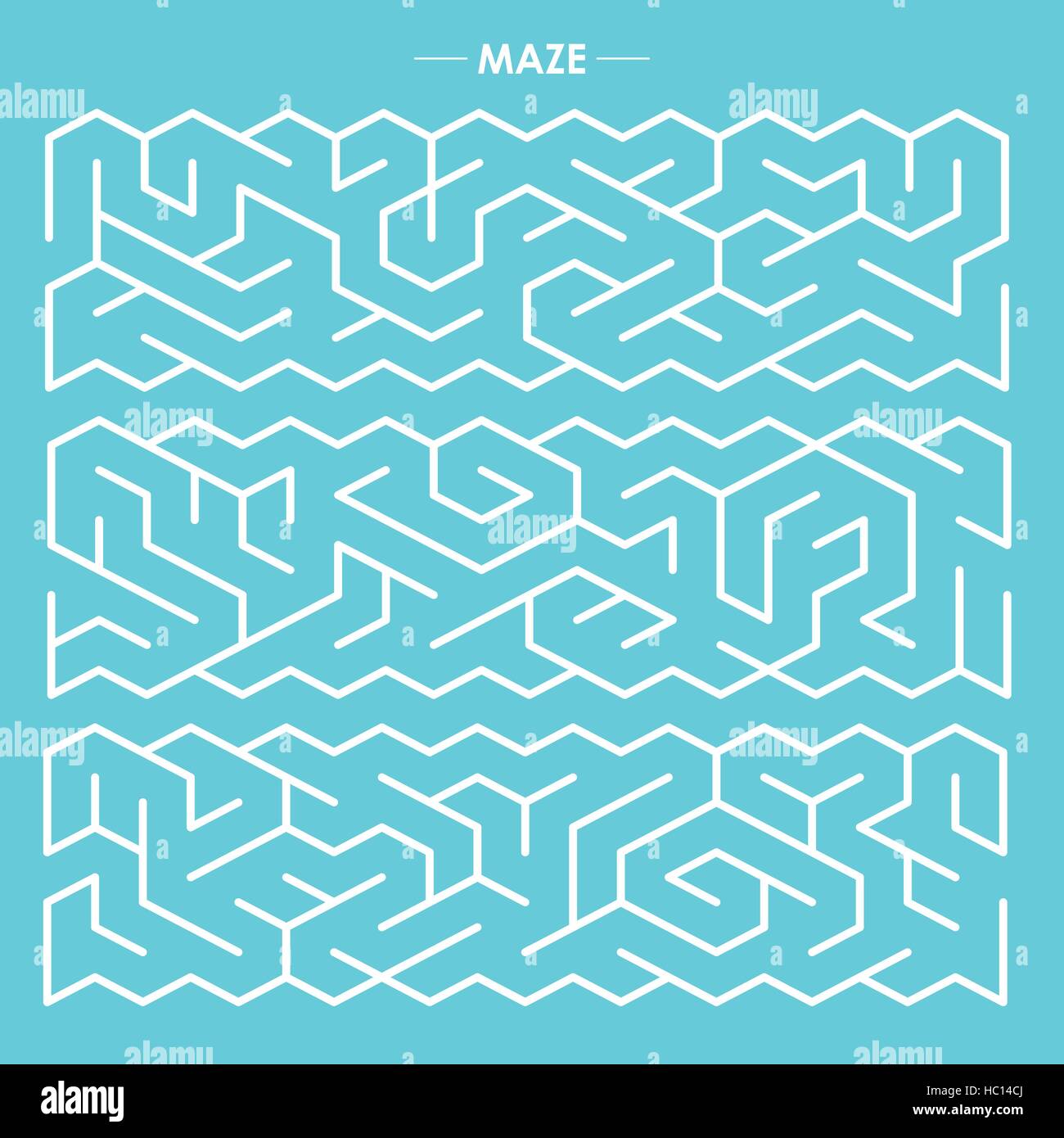 modern labyrinth set isolated on blue background Stock Vector Image ...