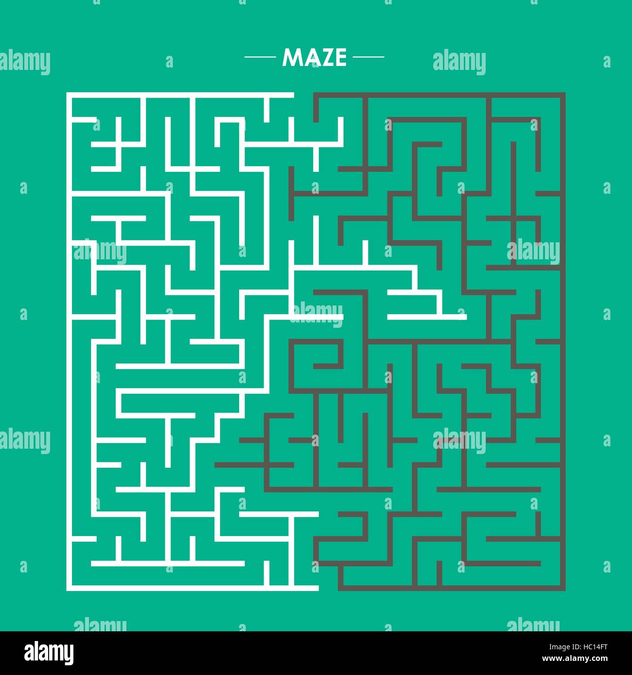 modern square labyrinth isolated on green background Stock Vector Image ...