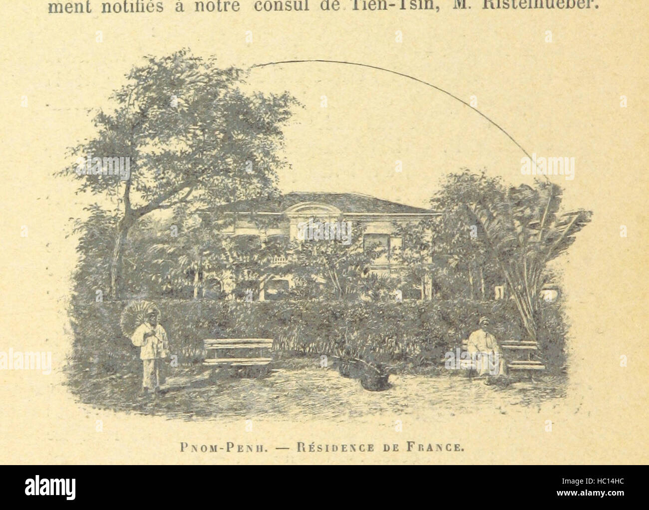 Illustration showing French colonial territories, including settlements ...