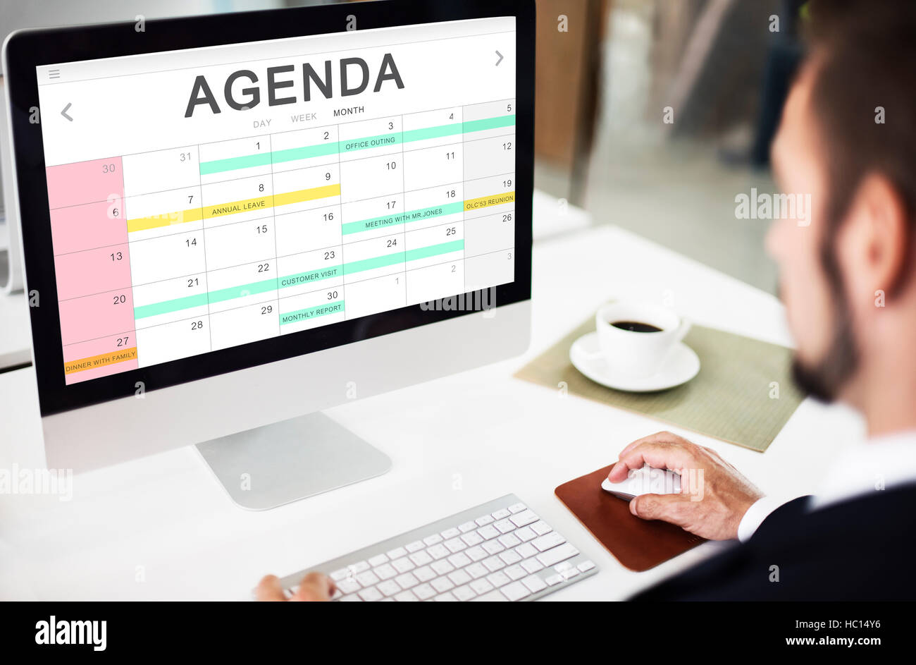 Calendar Agenda Event Meeting Reminder Schedule Graphic Concept Stock ...