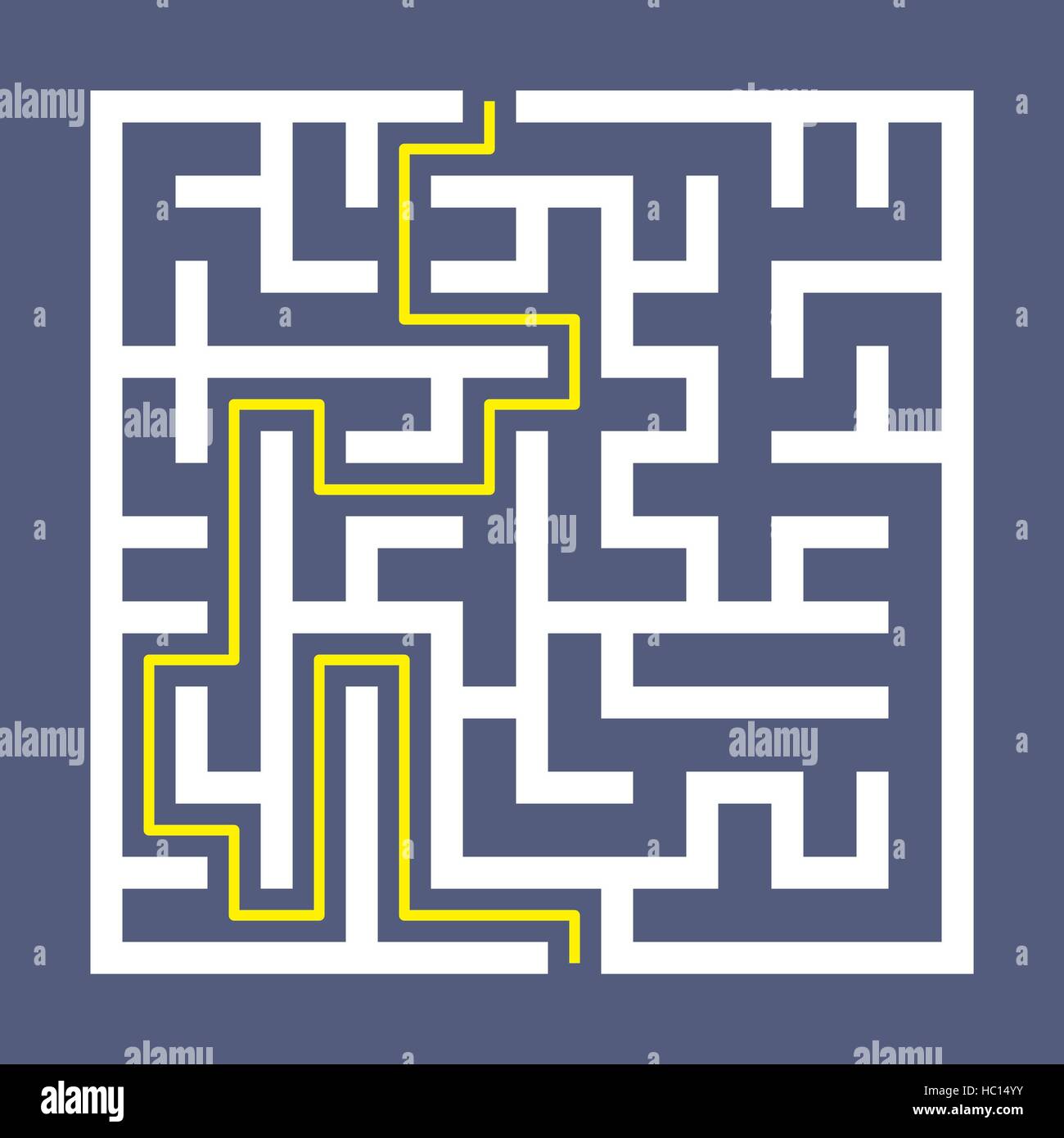 trendy square labyrinth isolated on purple background Stock Vector ...