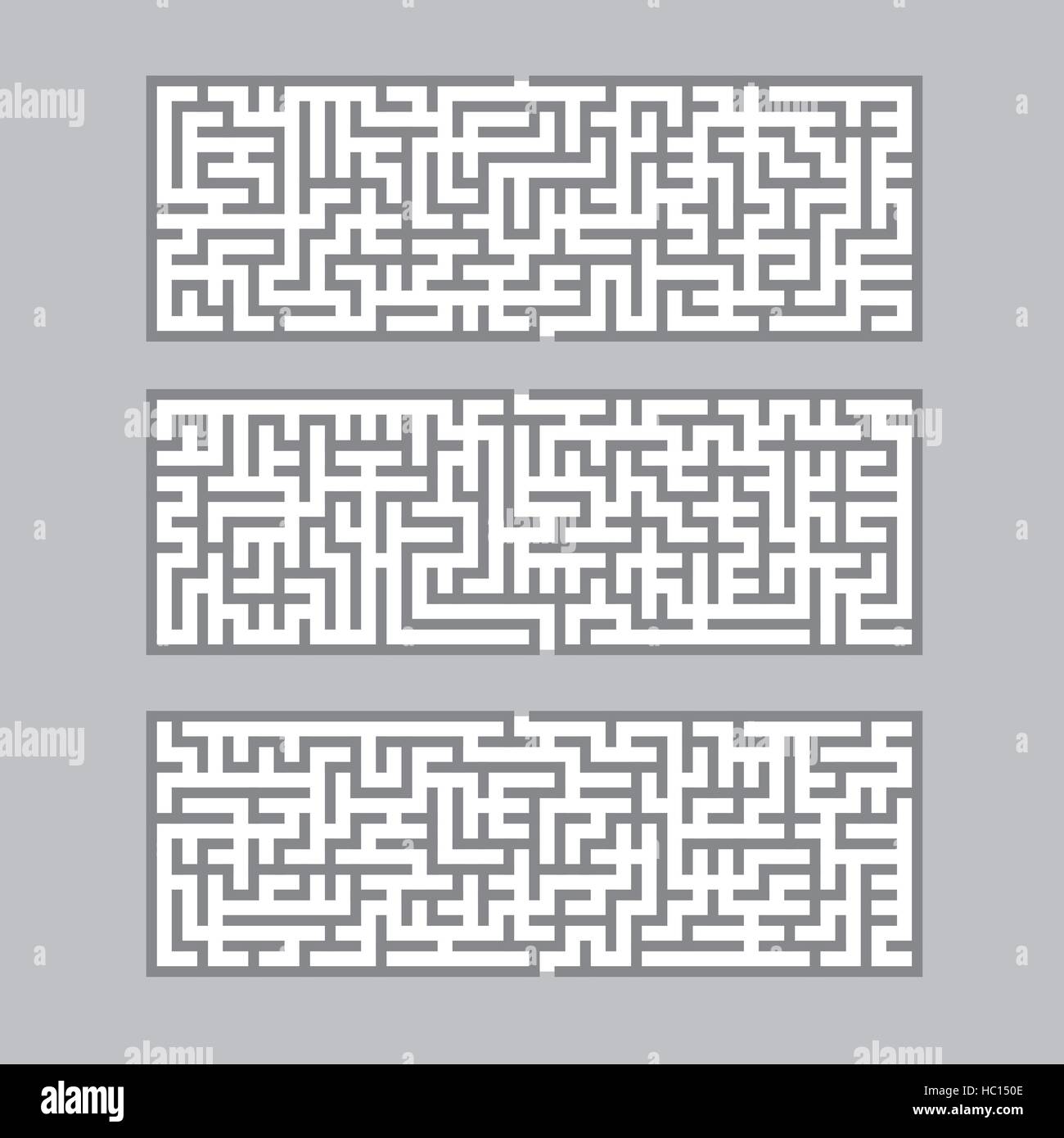 trendy rectangular labyrinth set isolated on grey background Stock Vector Image & Art - Alamy