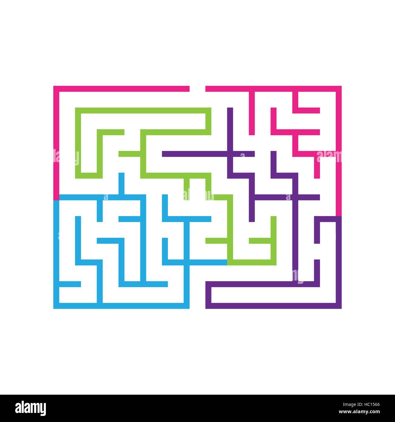 modern colorful maze isolated on white background Stock Vector Image ...
