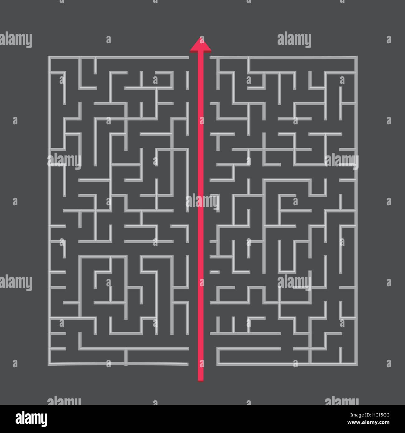 modern square maze isolated on dark background Stock Vector Image & Art ...