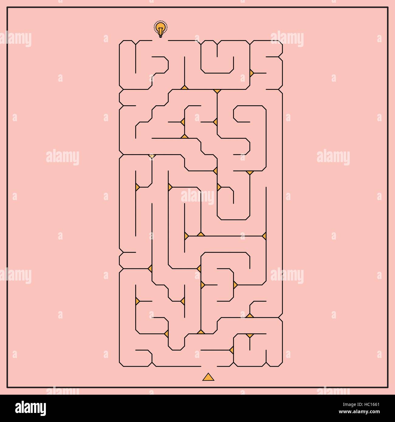 Creative Rectangular Maze Isolated On Pink Background Stock Vector Image And Art Alamy 