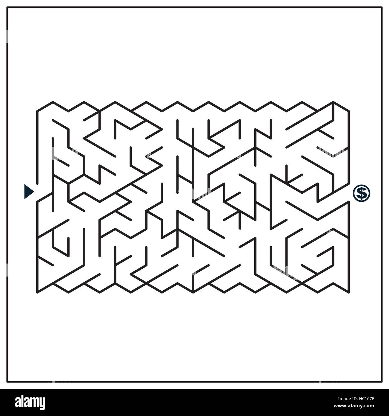 modern attractive maze isolated white background Stock Vector Image ...