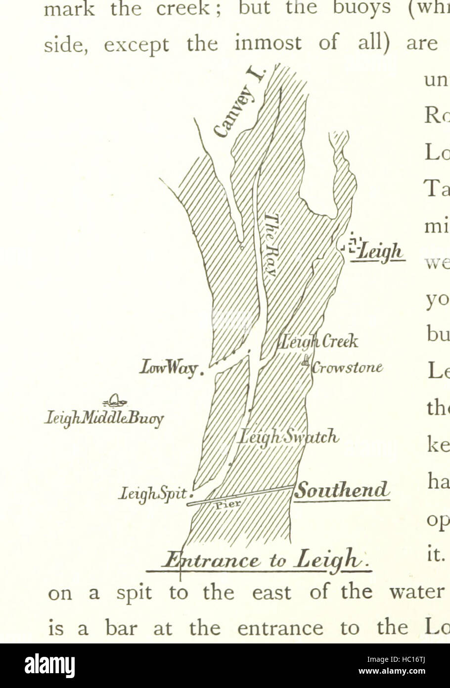 Illustration showing rivers Thames, Medway, and Essex with boats ...