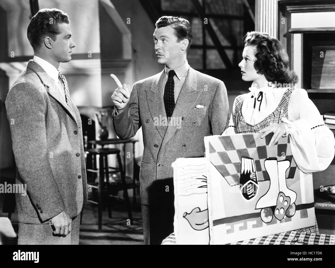 A LIKELY STORY, from left: Bill Williams, Dan Tobin, Barbara Hale, 1947 ...