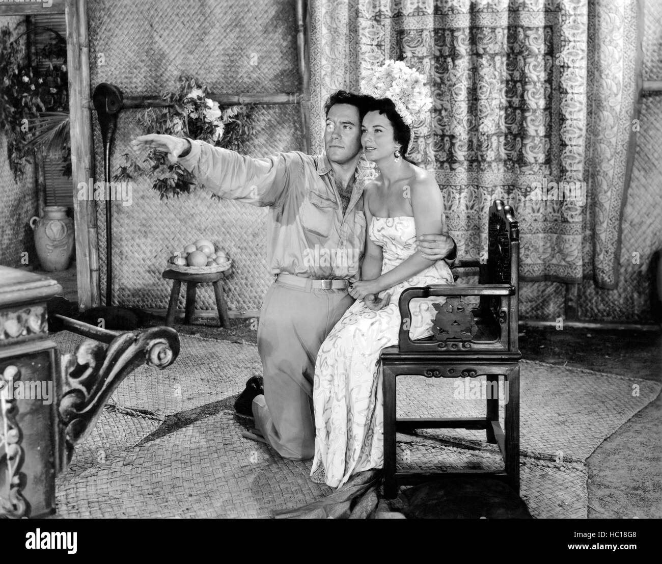 LOVE ISLAND, from left, Paul Valentine, Eve Gabor, 1952 Stock Photo - Alamy