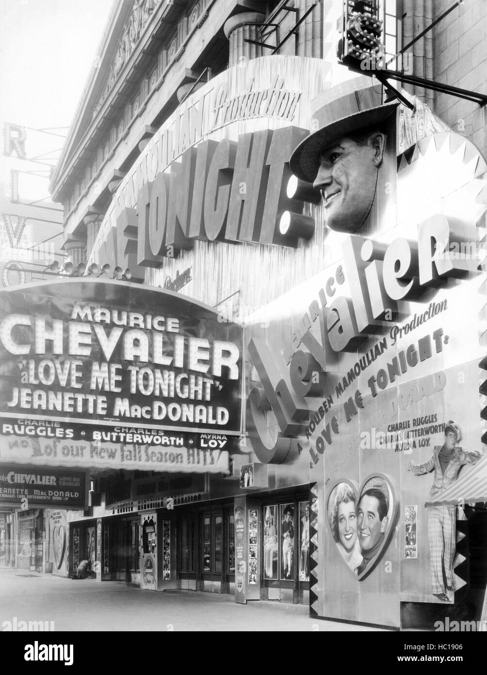 LOVE ME TONIGHT, the marquee of the Rivoli Theater in New York, 1932 ...