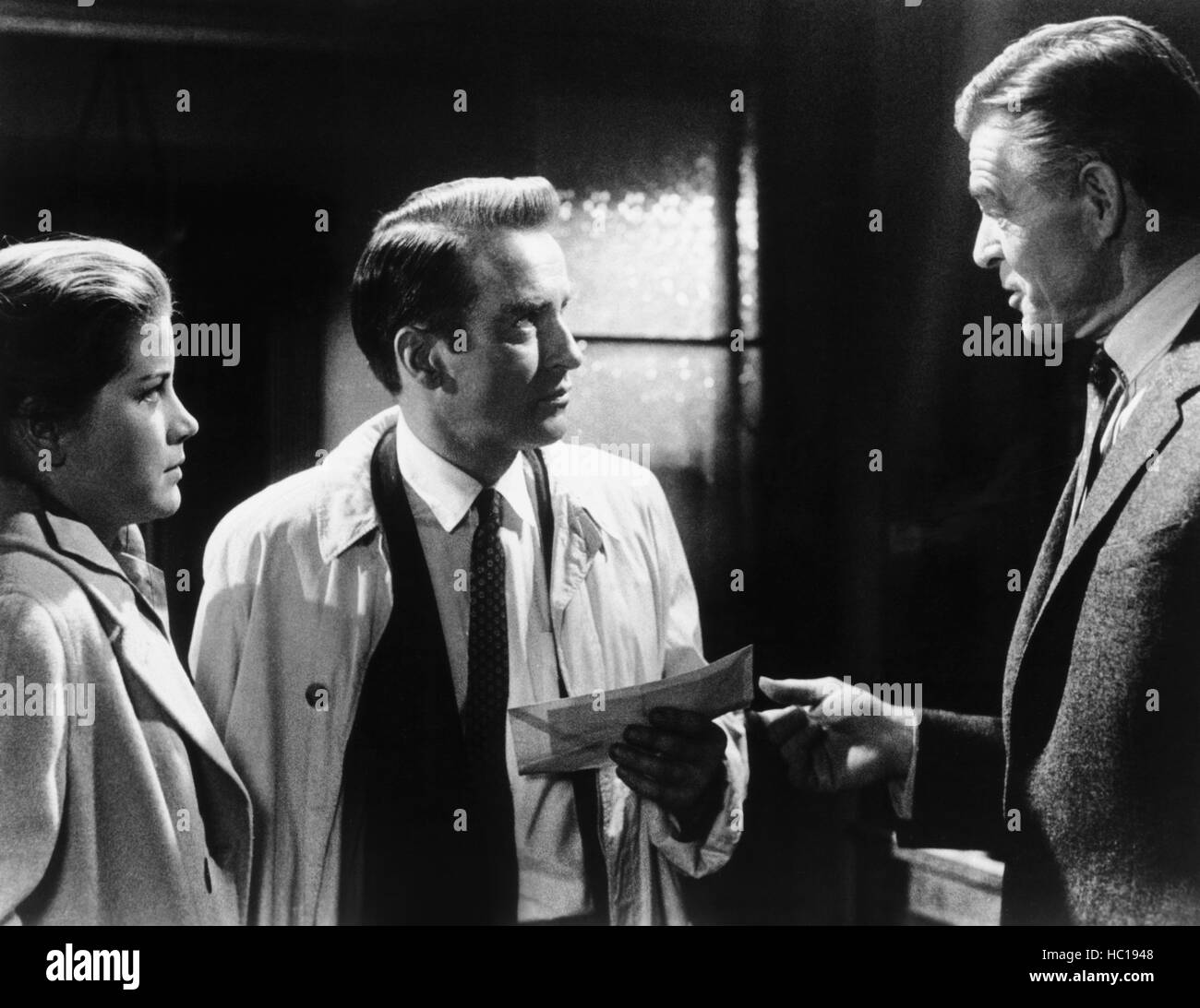 LONELYHEARTS, from left, Dolores Hart, Montgomery Clift, Robert Ryan ...