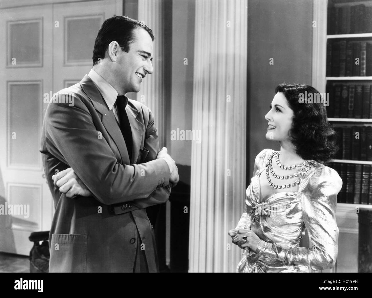 A MAN BETRAYED, (aka WHEEL OF FORTUNE), from left, John Wayne, Frances ...