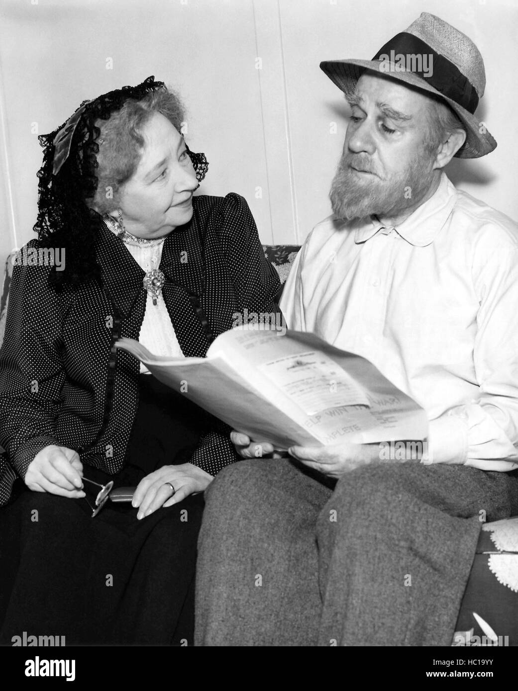 MADAME CURIE, Dame May Whitty, Henry Travers, on-set, 1943 Stock Photo ...