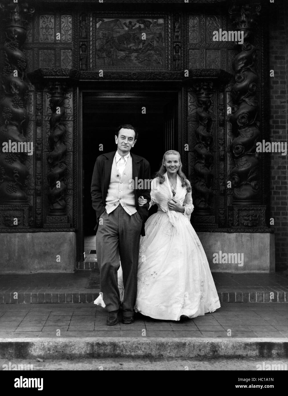 MADELEINE, Director David Lean with wife Ann Todd leaving the Pinewood ...