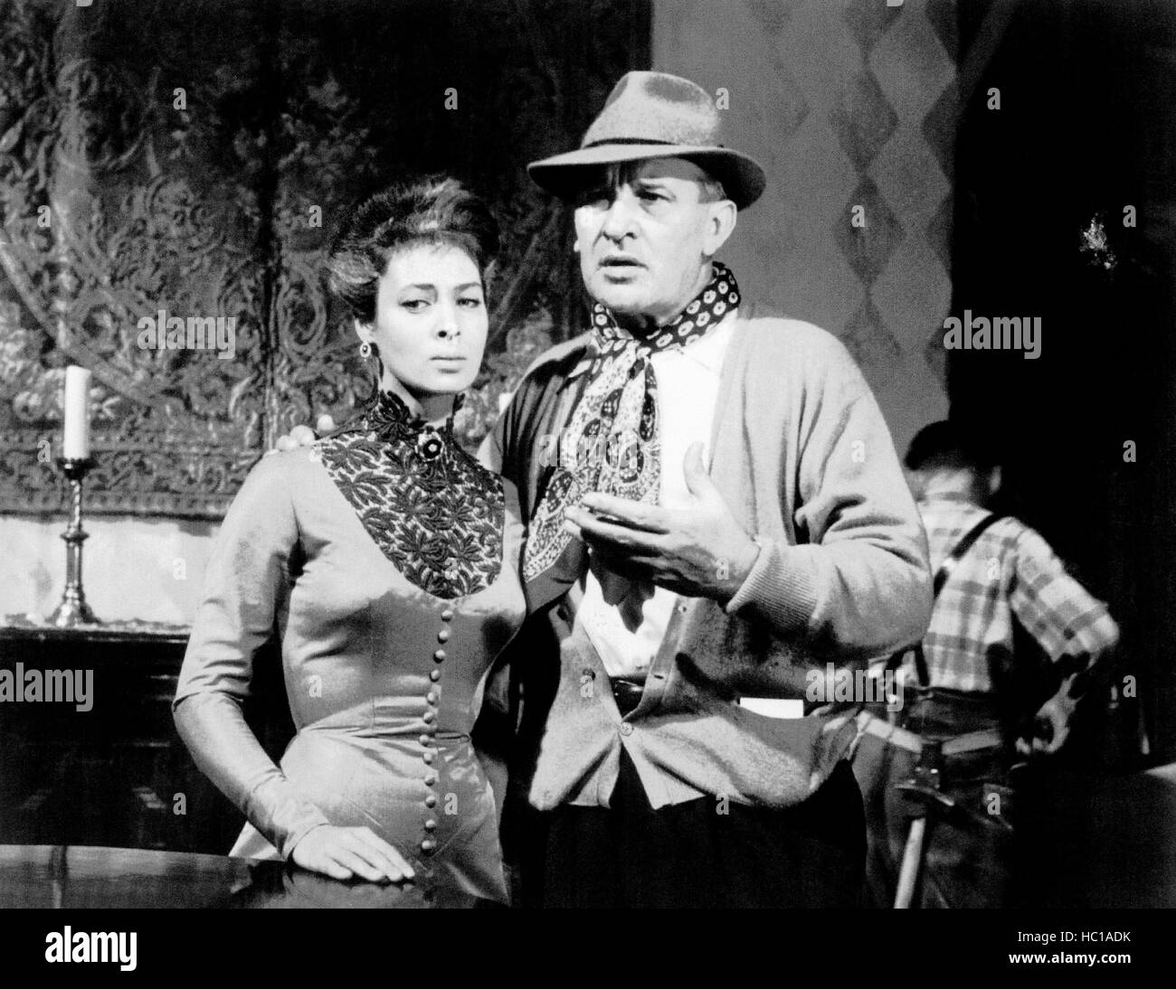MAGIC FIRE, from left: Rita Gam, director William Dieterle on set, 1955 ...