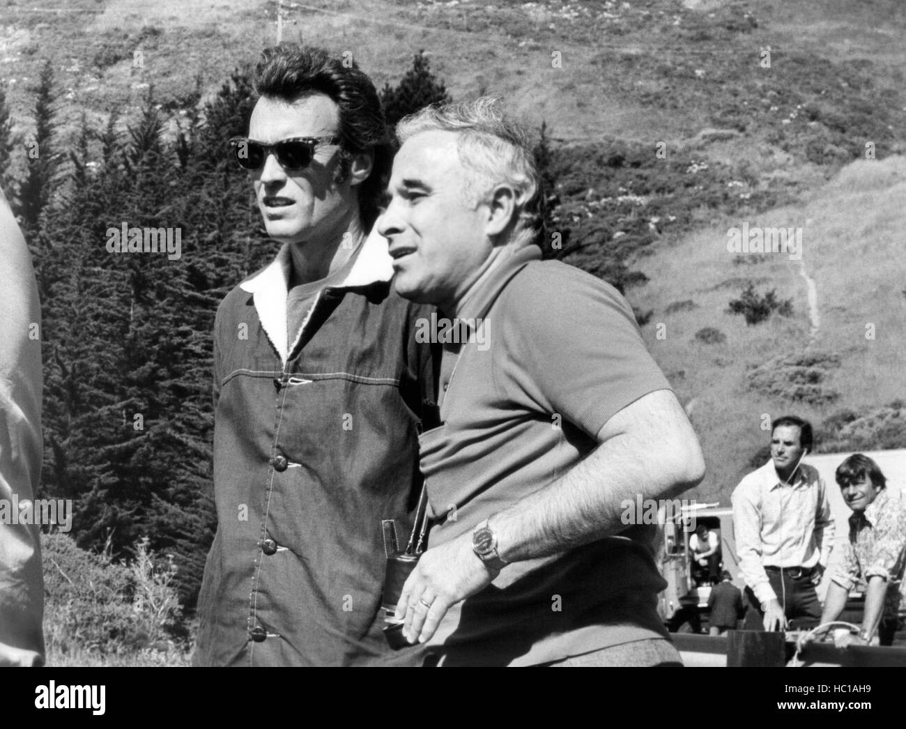 MAGNUM FORCE, form left: Clint Eastwood, director Ted Post on set, 1973 ...