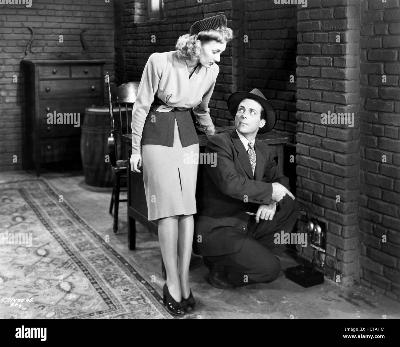 THE MASTER KEY, from left, Jan Wiley, Dennis Moore, 1945 Stock Photo ...