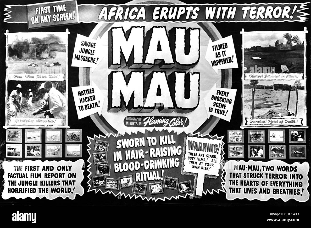 MAU-MAU, poster art, 1955 Stock Photo - Alamy