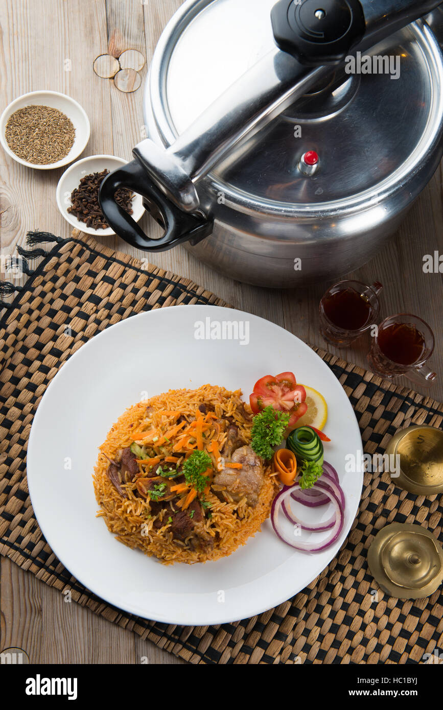lamb madghout, popular arabic rice with meat during ramadan Stock Photo ...