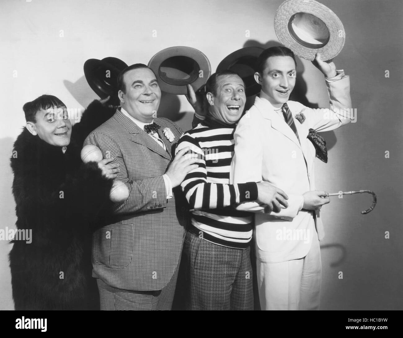 MERRY GO EOUND OF 1938, from left: Jimmy Savo, Billy House, Bert Lahr ...