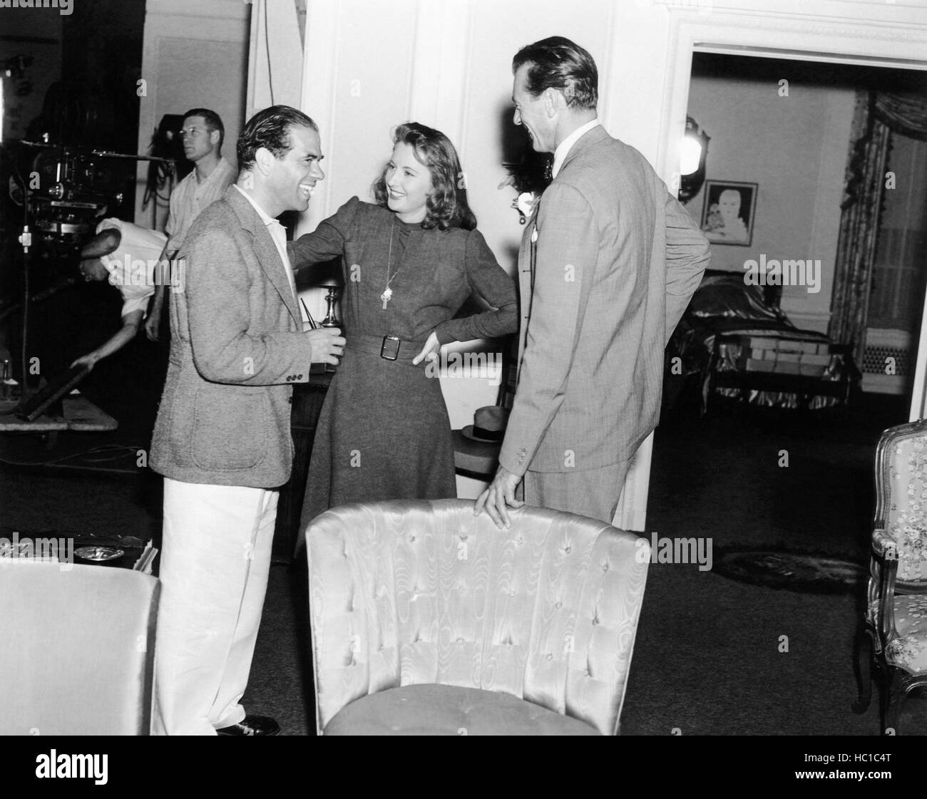 MEET JOHN DOE, from left, director Frank Capra, Barbara Stanwyck, Gary ...