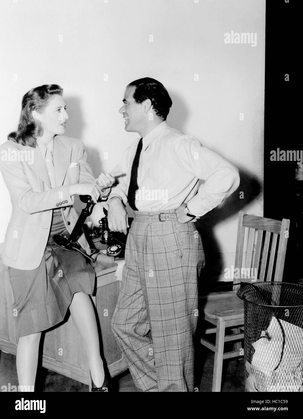 MEET JOHN DOE, from left, Barbara Stanwyck, director Frank Capra, on ...