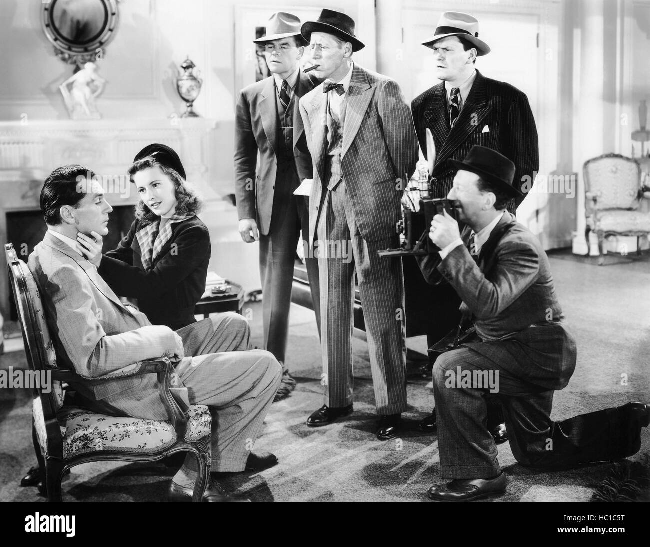 MEET JOHN DOE, from left, Gary Cooper, Barbara Stanwyck, Pat Flaherty ...