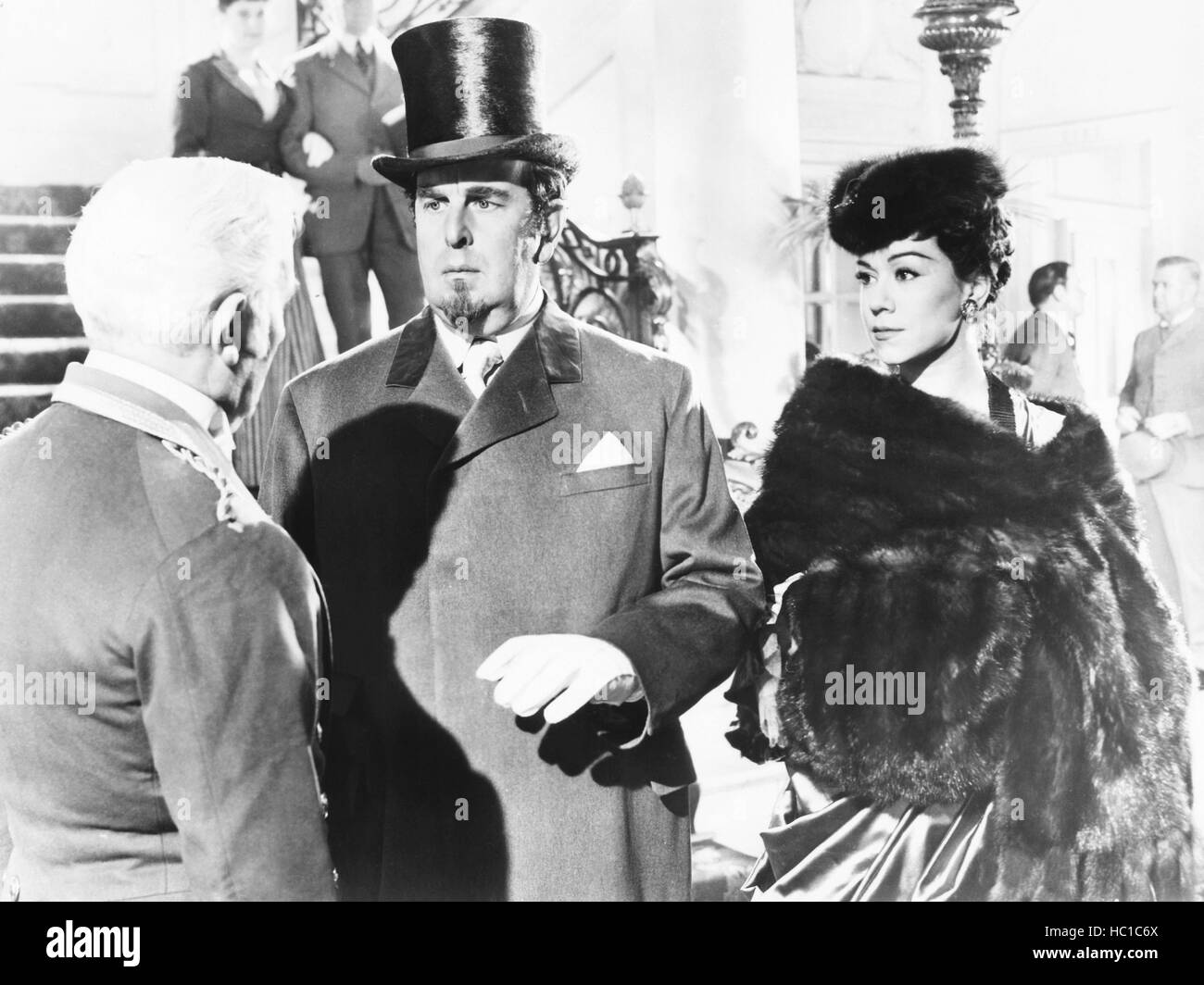 MELBA, from left: Robert Morley as Oscar Hammerstein I, Patrice Munsel as Nellie Melba, 1953 ...