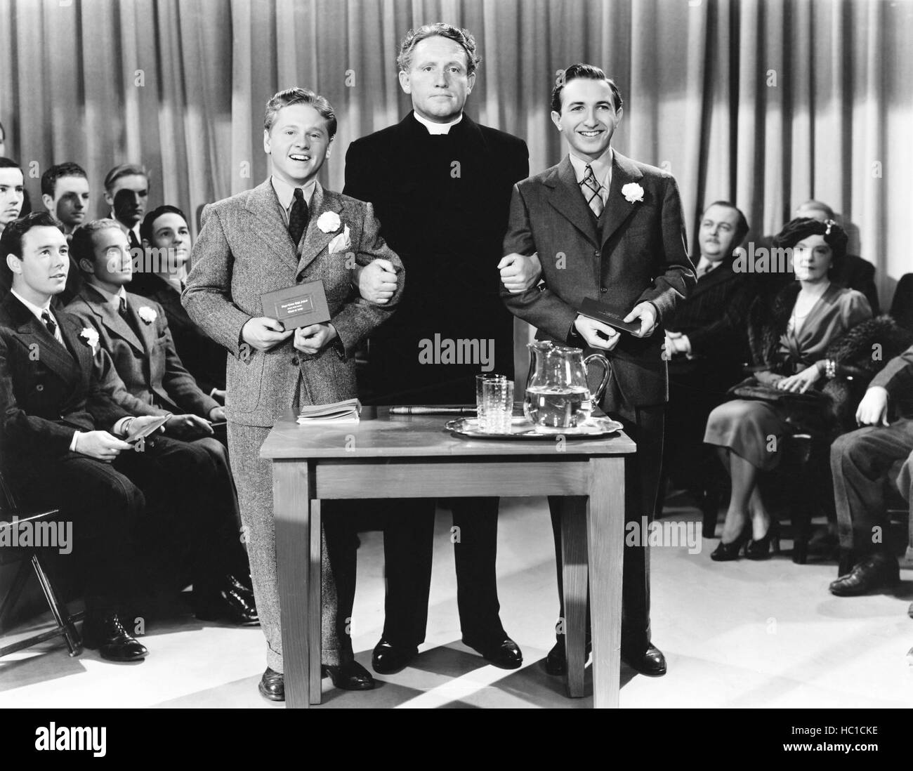 MEN OF BOYS TOWN, from left: Mickey Rooney, Spencer Tracy, Sidney ...