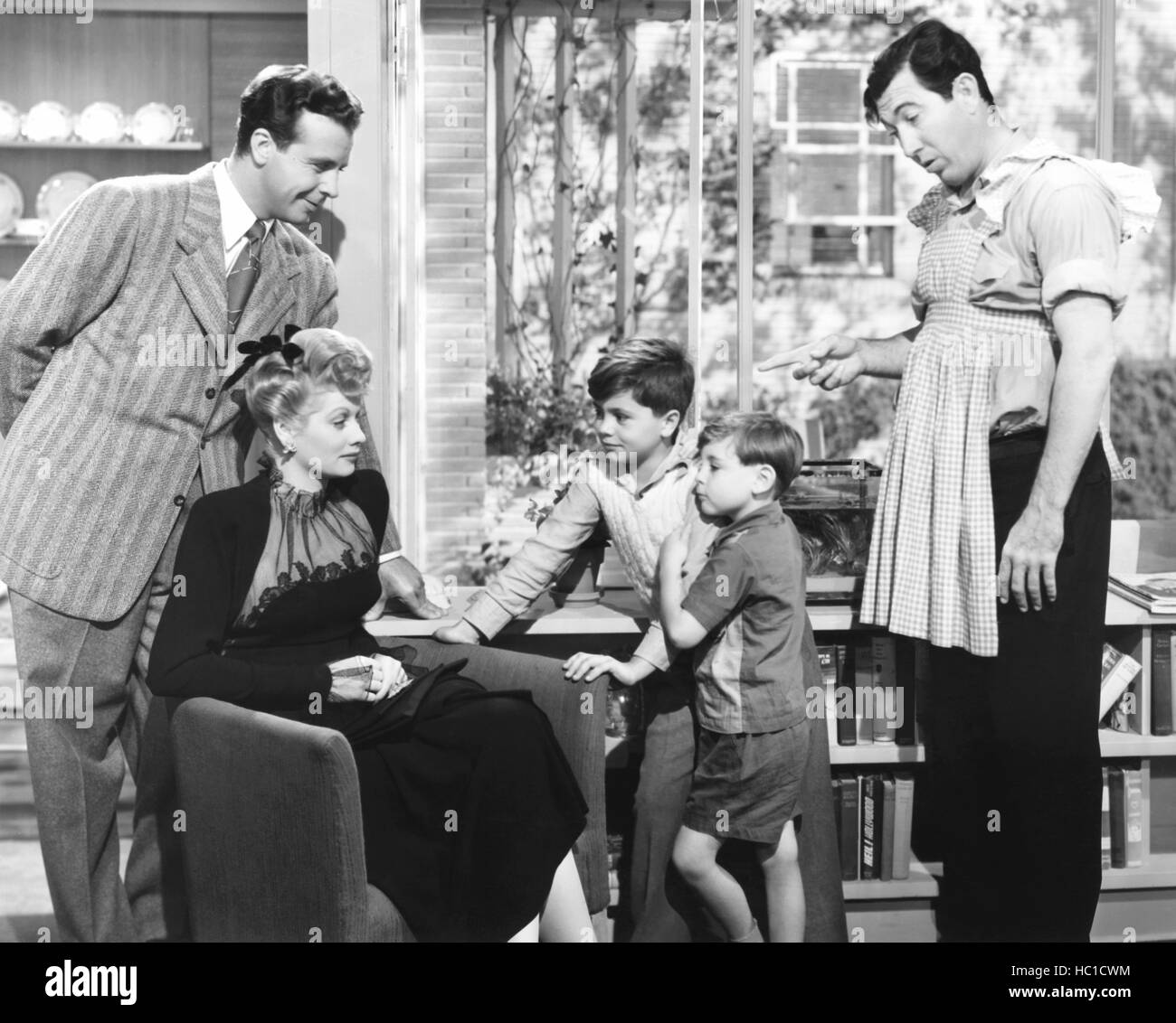 MEET THE PEOPLE, from left, Dick Powell, Lucille Ball, Robert Blake ...