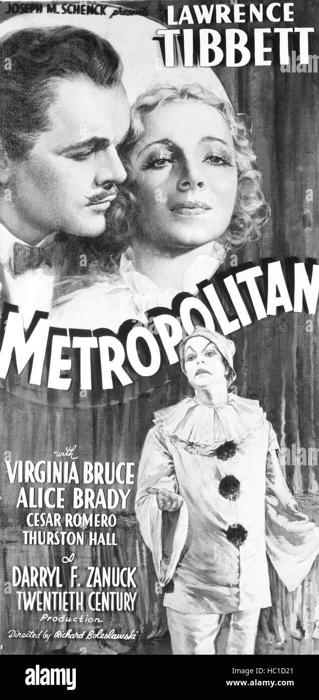 METROPOLITAN, US poster from left: Lawrence Tibbett (and bottom ...