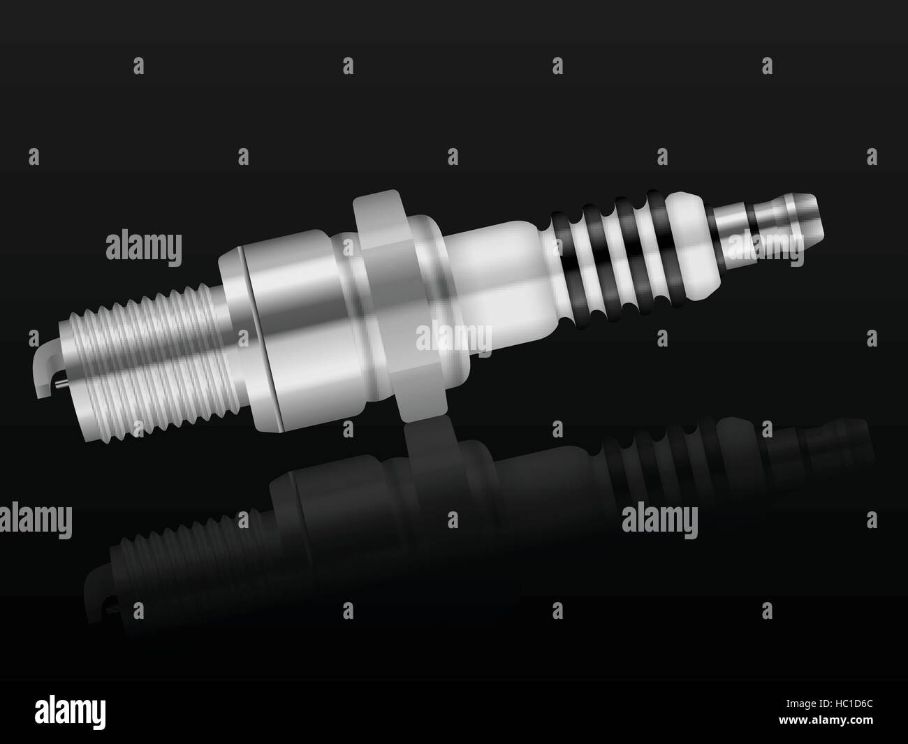 Spark plug on a black background Stock Vector Image & Art - Alamy