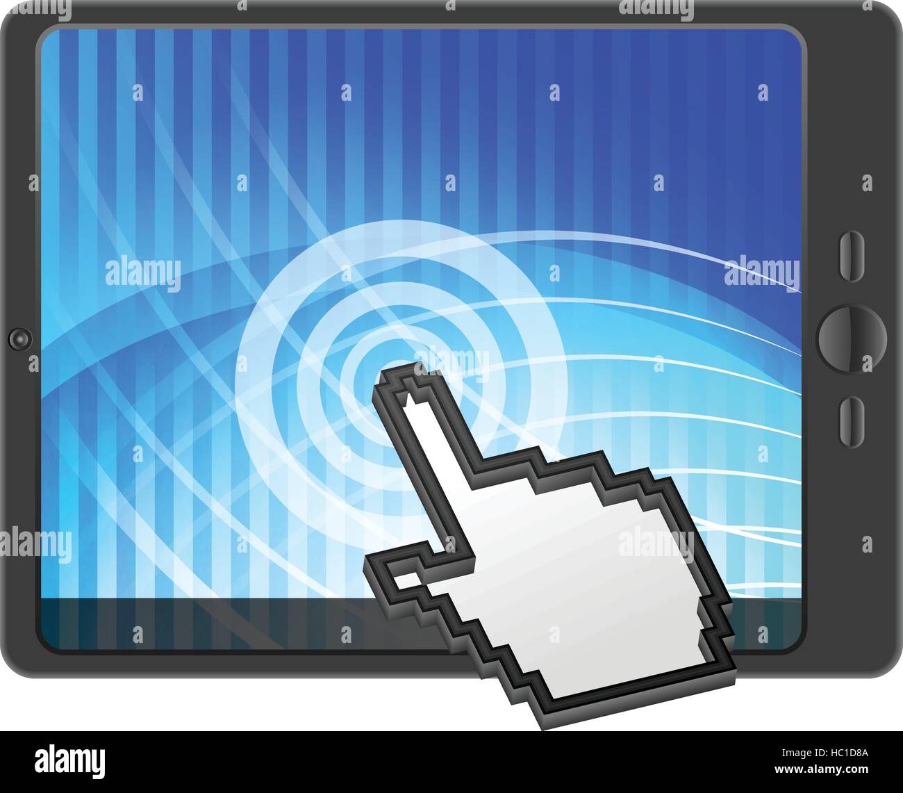 Tablet cursor pointer vector hi-res stock photography and images - Alamy