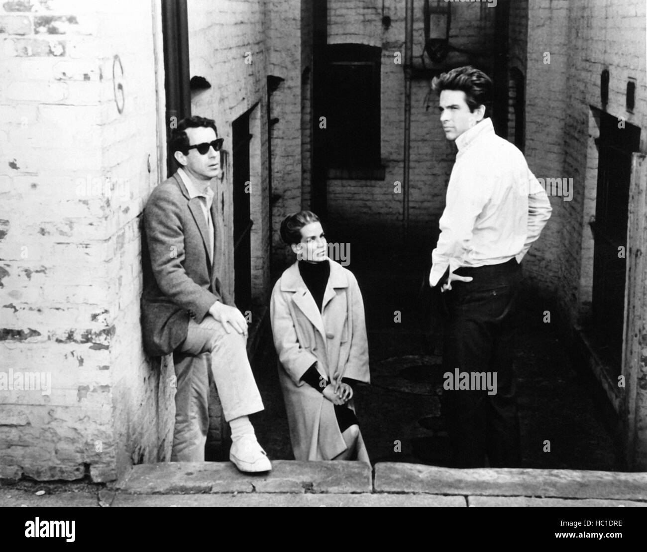 MICKEY ONE, from left: director Arthur Penn, Alexandra Stewart, Warren ...
