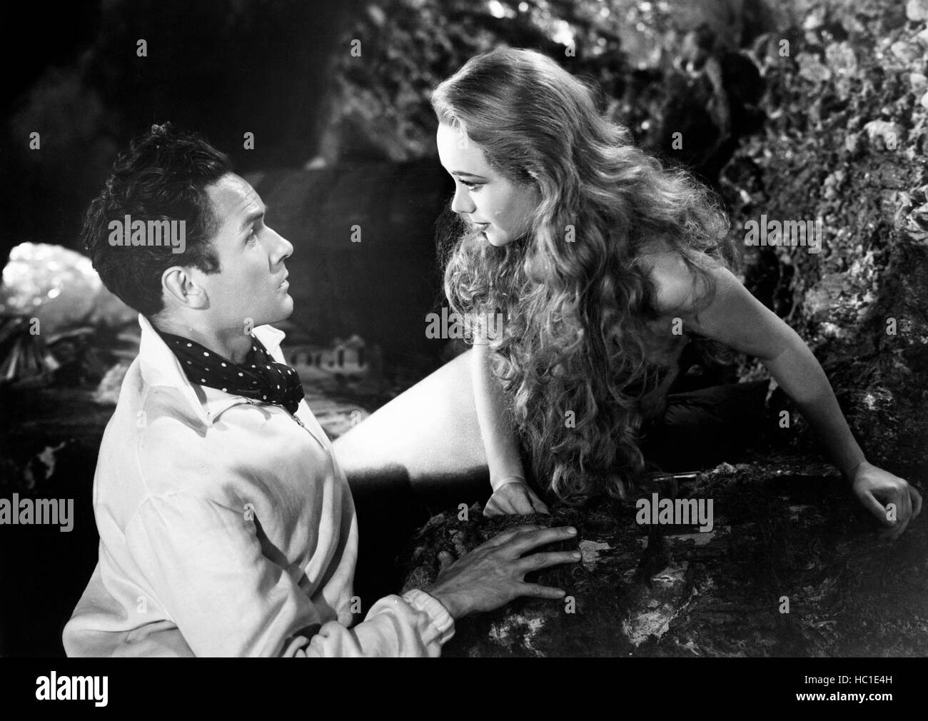 MIRANDA, from left, Griffith Jones, Glynis Johns, 1948 Stock Photo - Alamy