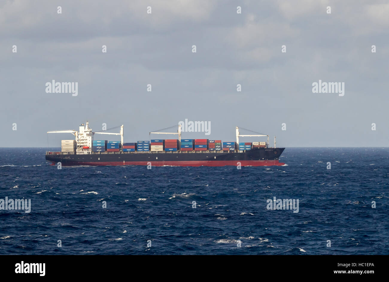DIMITRIS C, Container Ship heading North in the Atlantic Ocean Stock ...