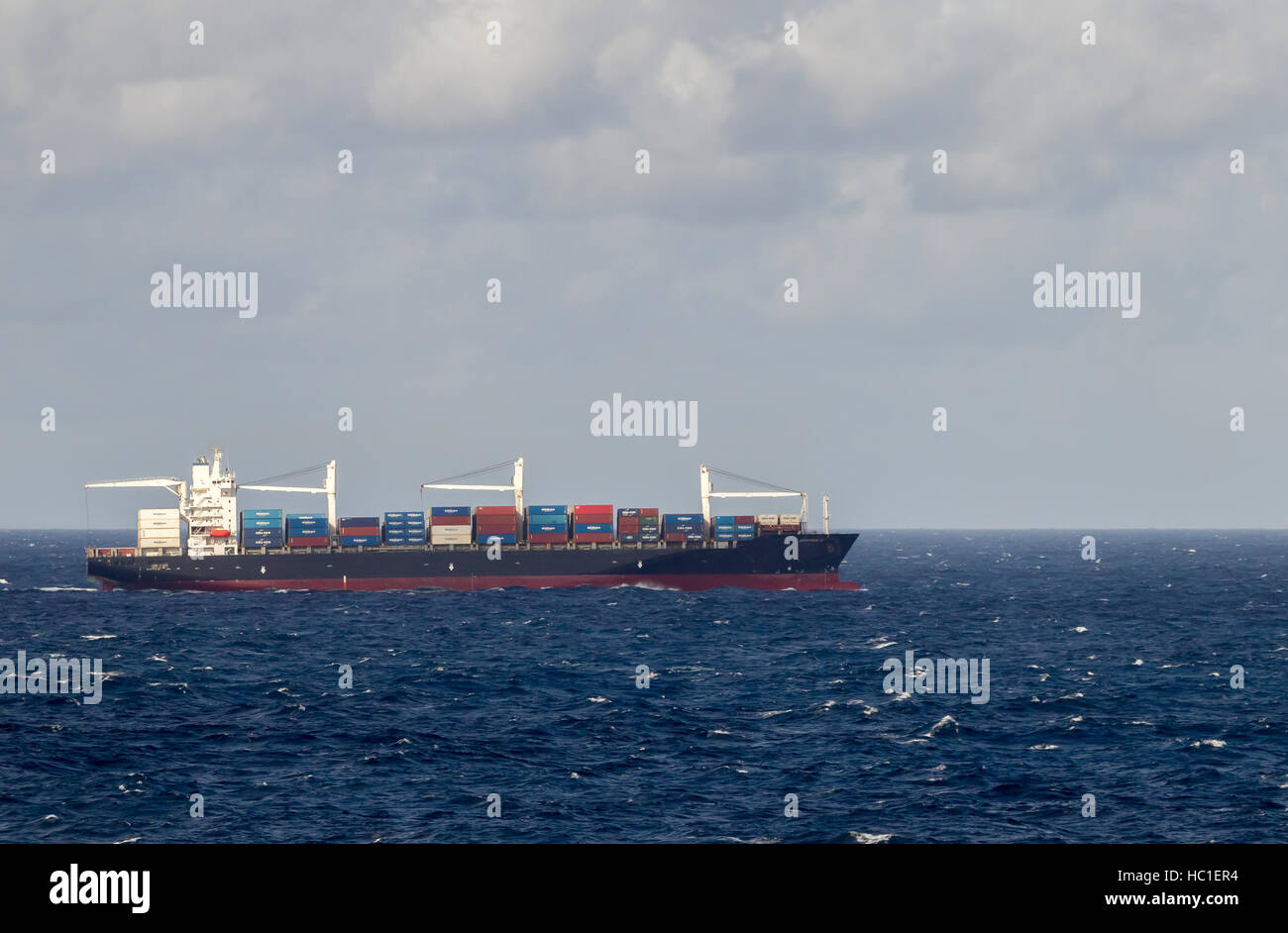 DIMITRIS C, Container Ship heading North in the Atlantic Ocean Stock ...