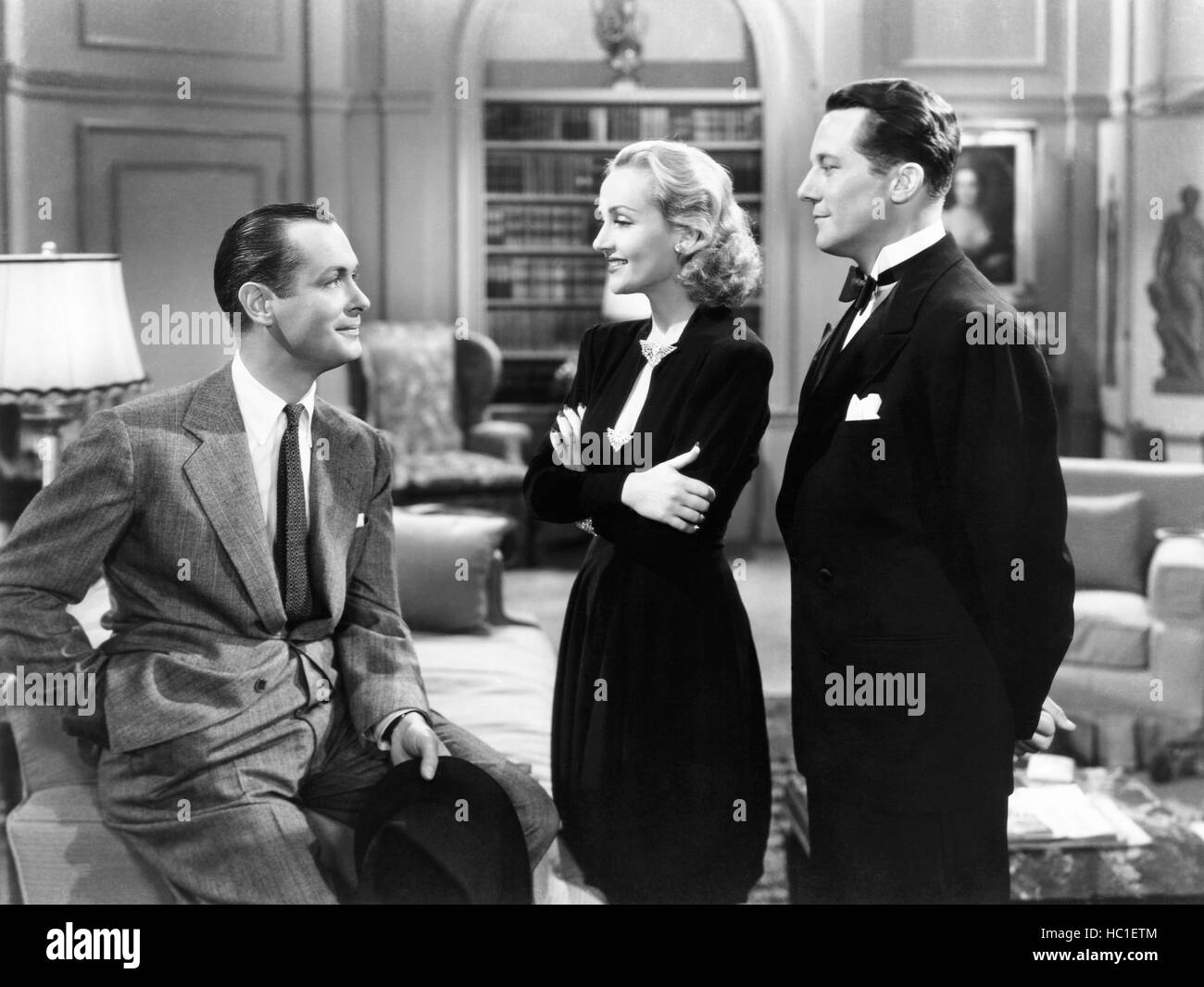 MR. & MRS. SMITH, from left: Robert Montgomery, Carole Lombard, Gene Raymond, 1941 Stock Photo ...