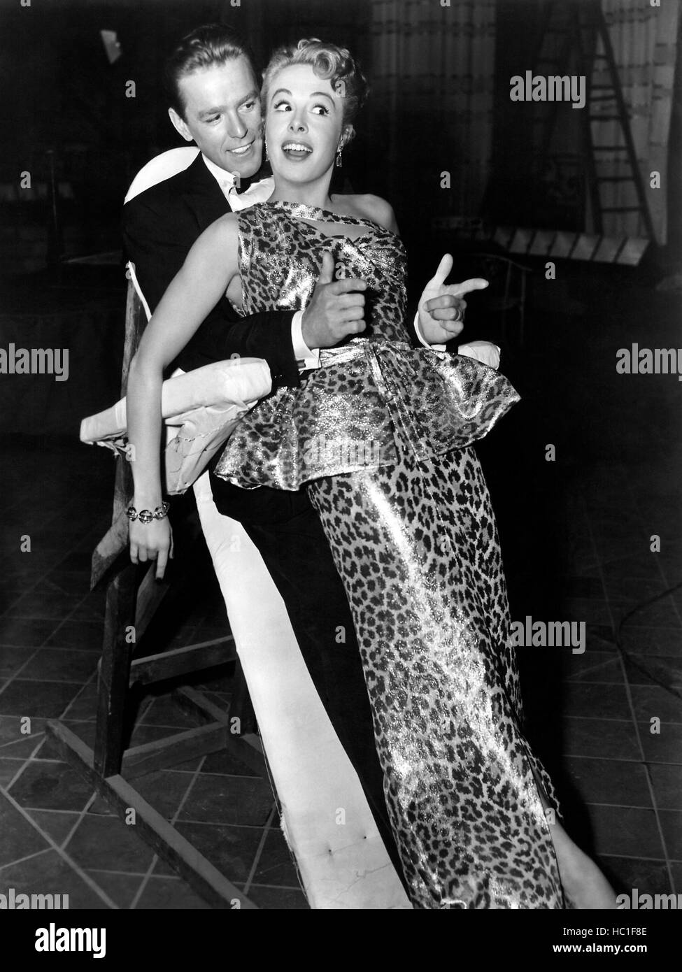 MR. MUSIC, Gower Champion, Marge Champion at the reclining board ...