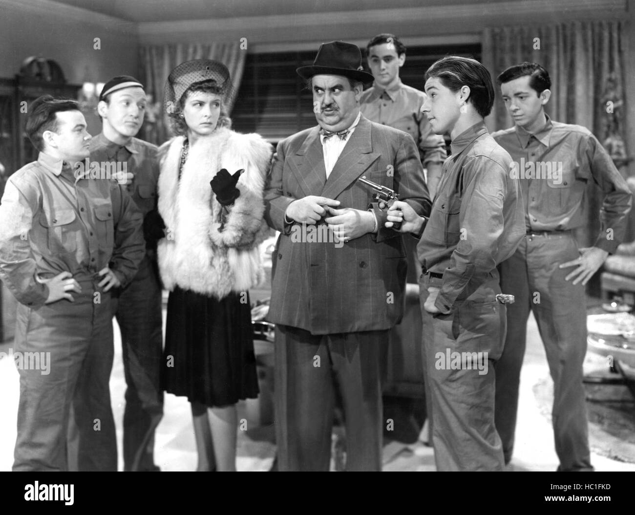 MR. WISE GUY, Leo Gorcey, Huntz Hall, Ann Doran, Billy Gilbert, Bobby Jordan, 1942 Stock Photo ...
