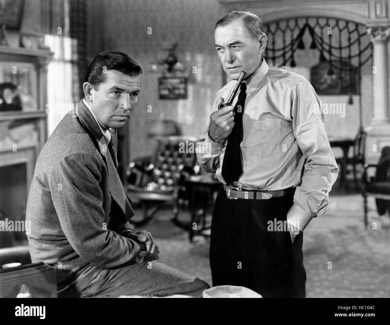 MY SON IS GUILTY, from left, Bruce Cabot, Harry Carey, 1939 Stock Photo ...