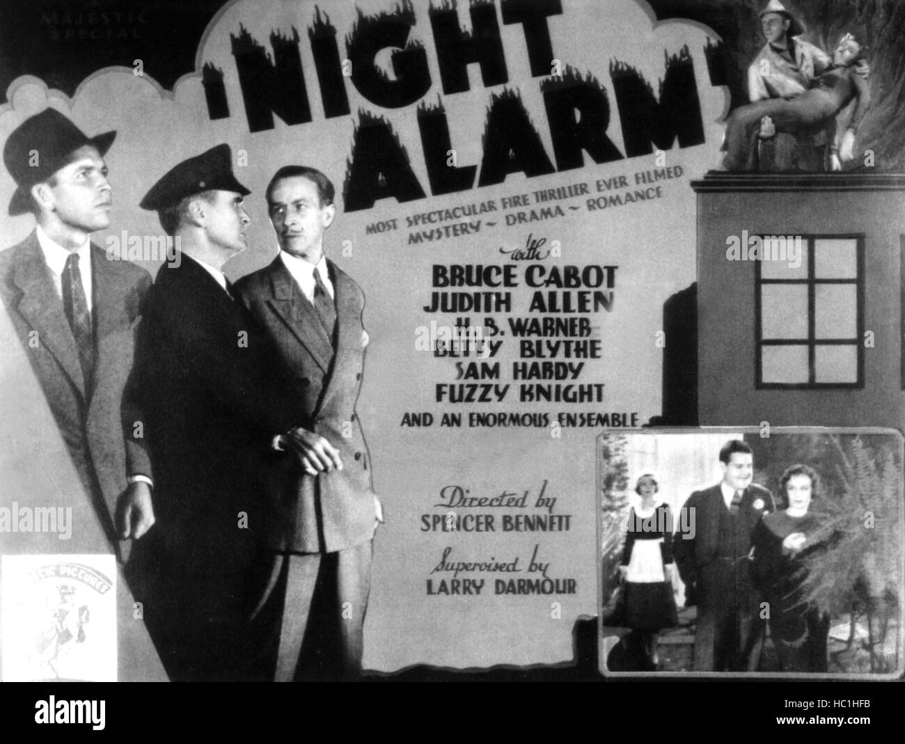 NIGHT ALARM, first and third from left: Bruce Cabot, H B Warner; bottom ...