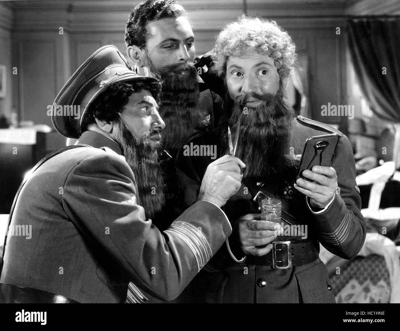 A NIGHT AT THE OPERA, Chico Marx, Allan Jones, Harpo Marx, 1935 Stock ...