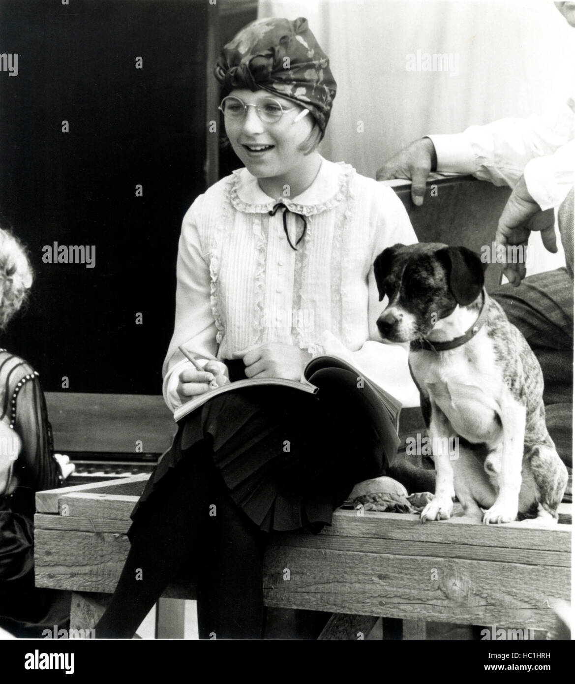 NICKELODEON, Tatum O'Neal, studying her script on-set, 1976 Stock Photo ...