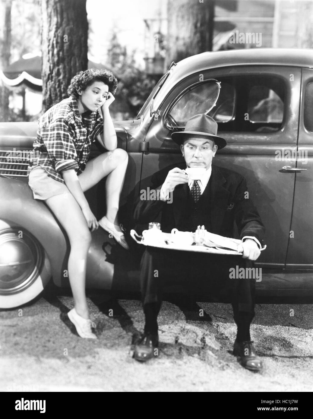 NINE GIRLS, from left: Jeff Donnell, William Demarest, 1944 Stock Photo ...