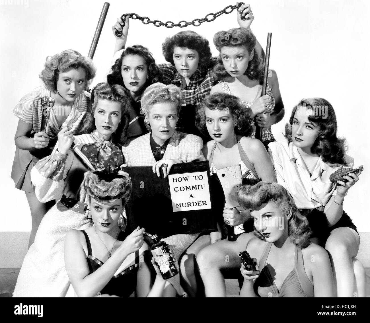 NINE GIRLS, (front row), Leslie Brooks, Lynn Merrick, (center row ...